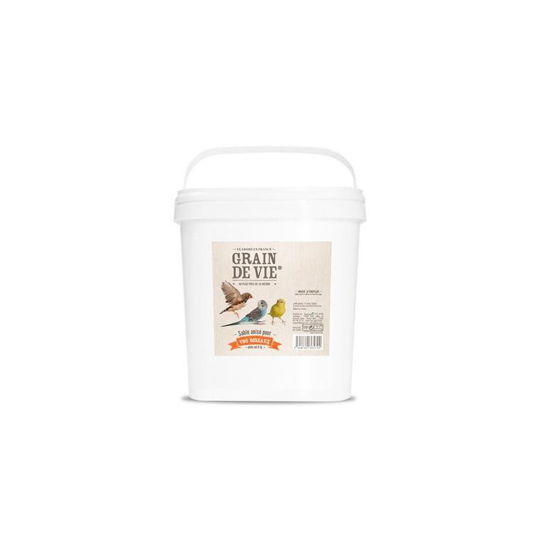 Sable anisé blanc antibactérien pour oiseaux Grain de Vie - 6 kg | botanic®
