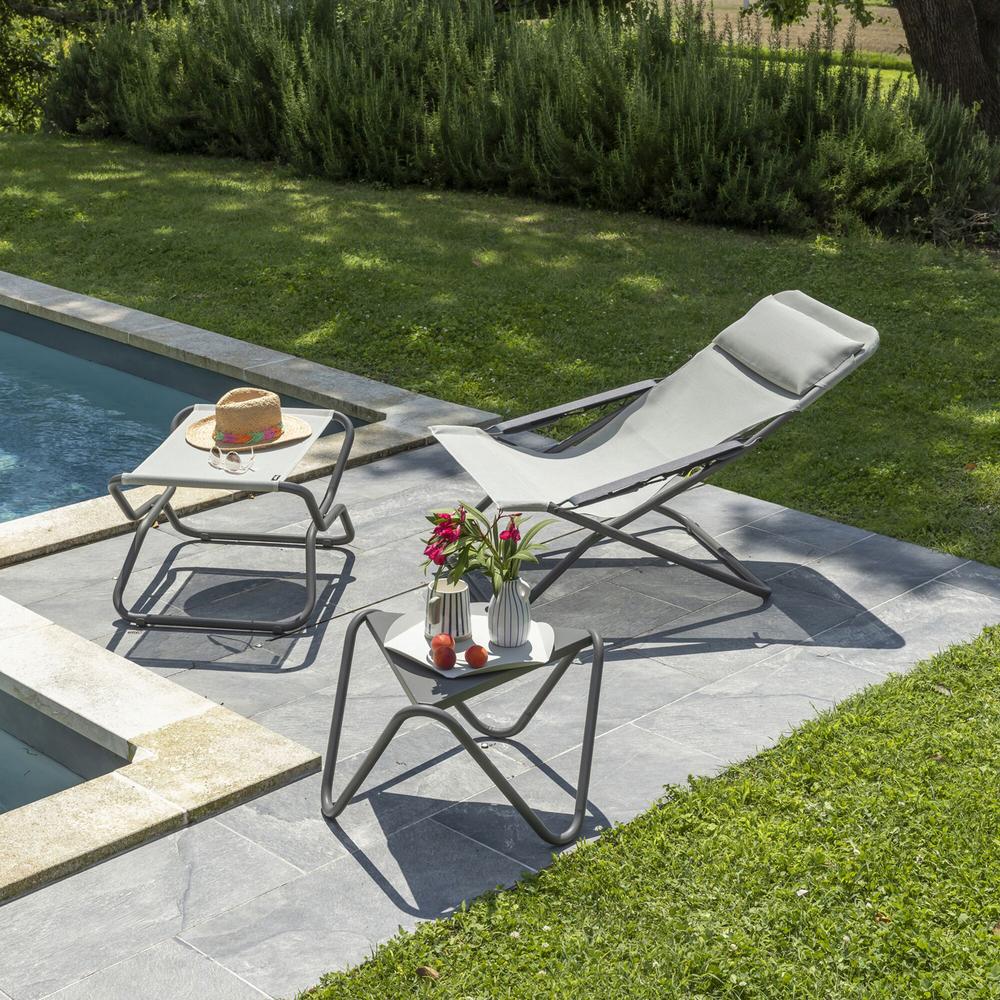 Repose - jambes / tabouret Next tube titanium Seigle II Batyline ...