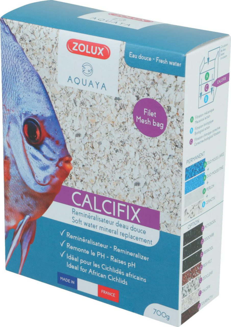Substrat reminéralisant pour aquarium coloris blanc Zolux Calcifix - 1 L