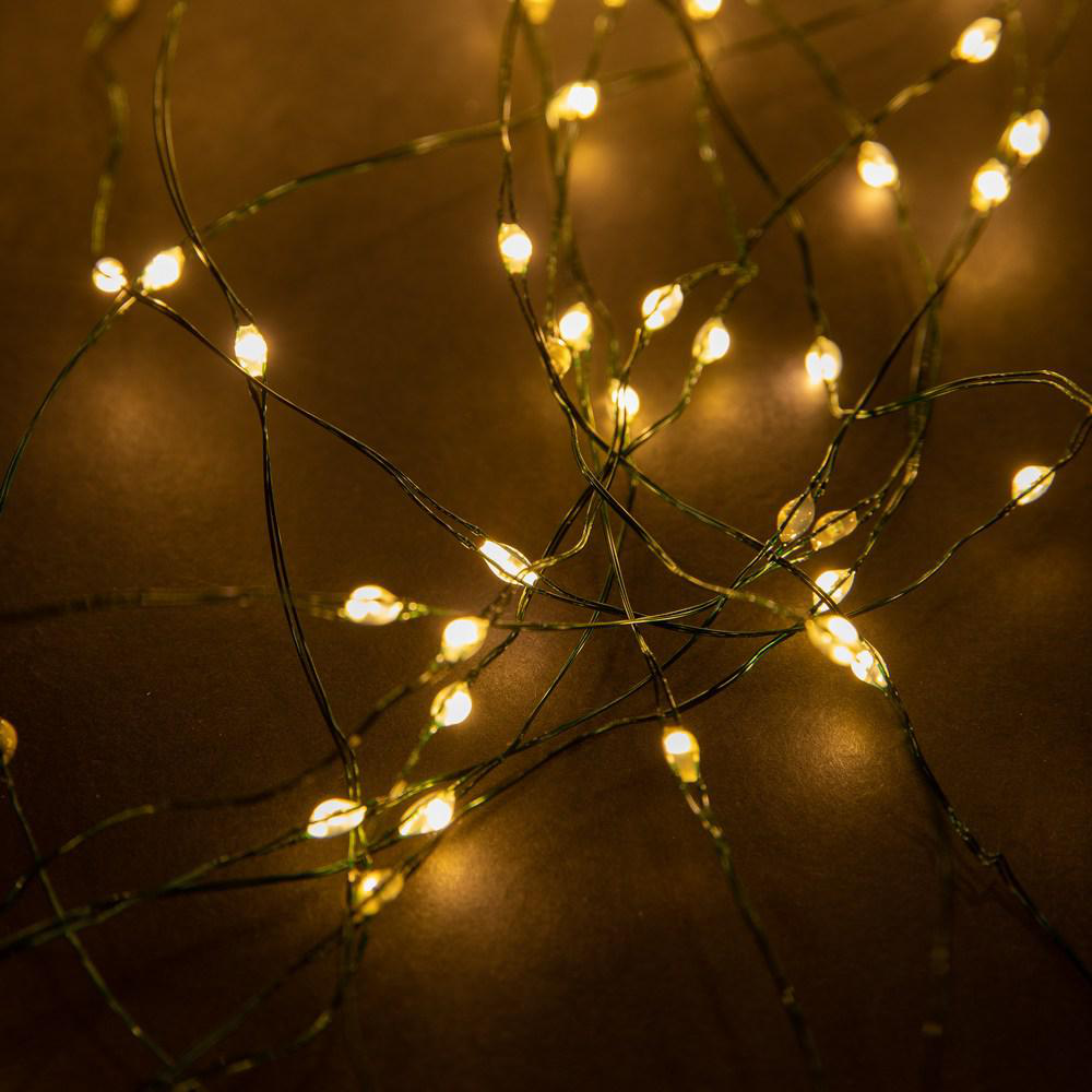 Chute lumineuse pour sapin de Noël micro LED blanc chaud effet flash ...