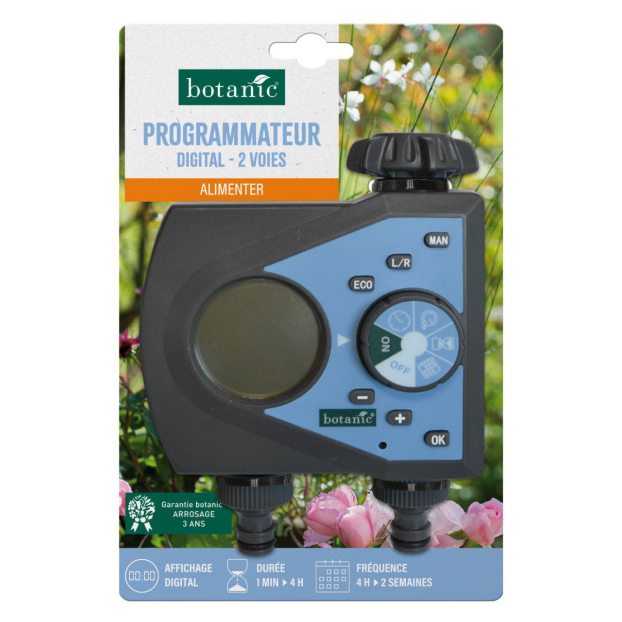 Programmateur d'arrosage botanic® - 2 voies avec affichage digital