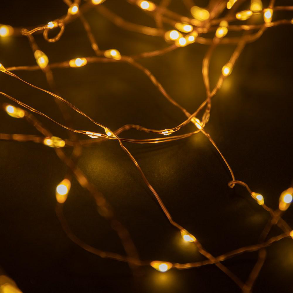 Guirlande micro LED blanc chaud coloris blanc - 7,5 m | botanic®
