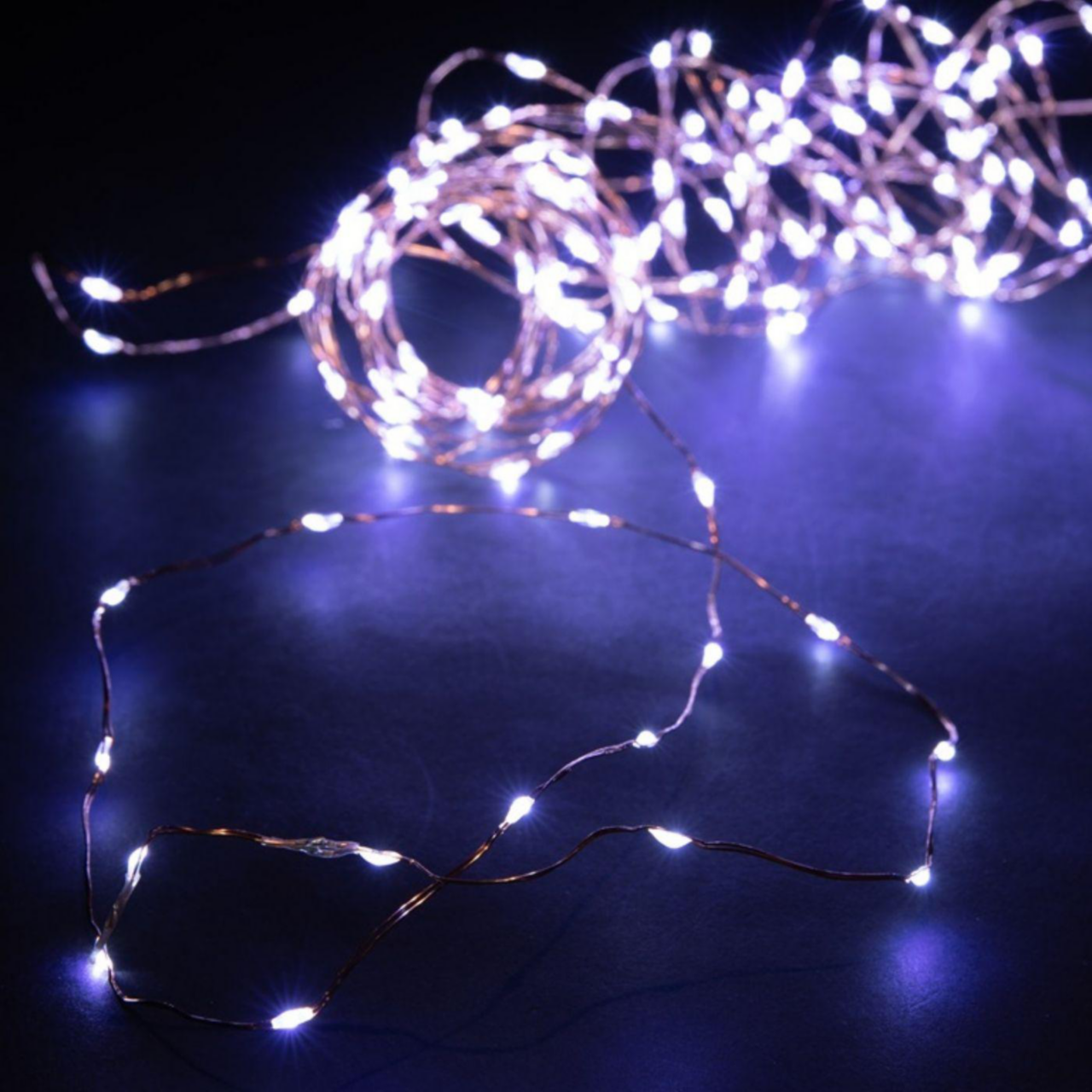 Guirlande lumineuse micro LED à lumière animée blanc froid sur secteur ...