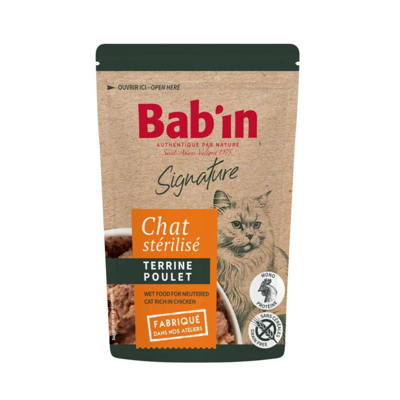Pâtée pour chat au poulet terrine Bab'in Signature - 80 g | botanic®