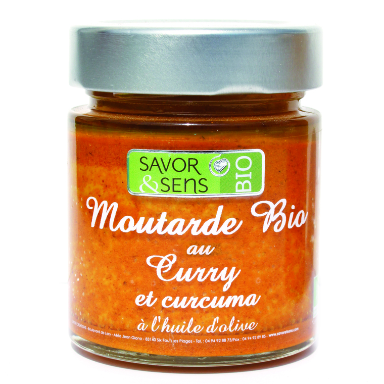 Moutarde bio au curry et curcuma 130 g | botanic®