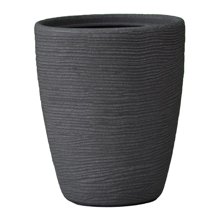 Pot rond haut Granit gris Ø 30 x 36 cm de 20 L