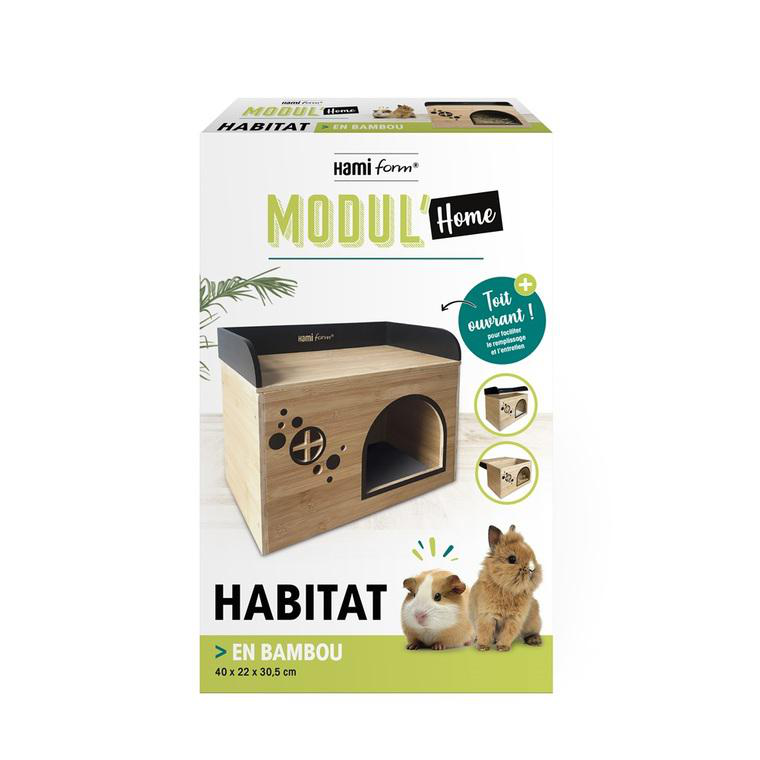Maison en bambou pour lapin Hamiform Modul’home