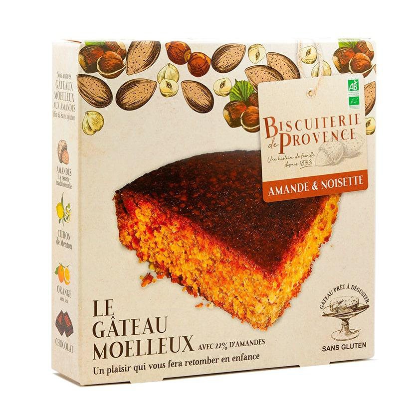 Gâteau bio noisette Biscuiterie de Provence - 225 g