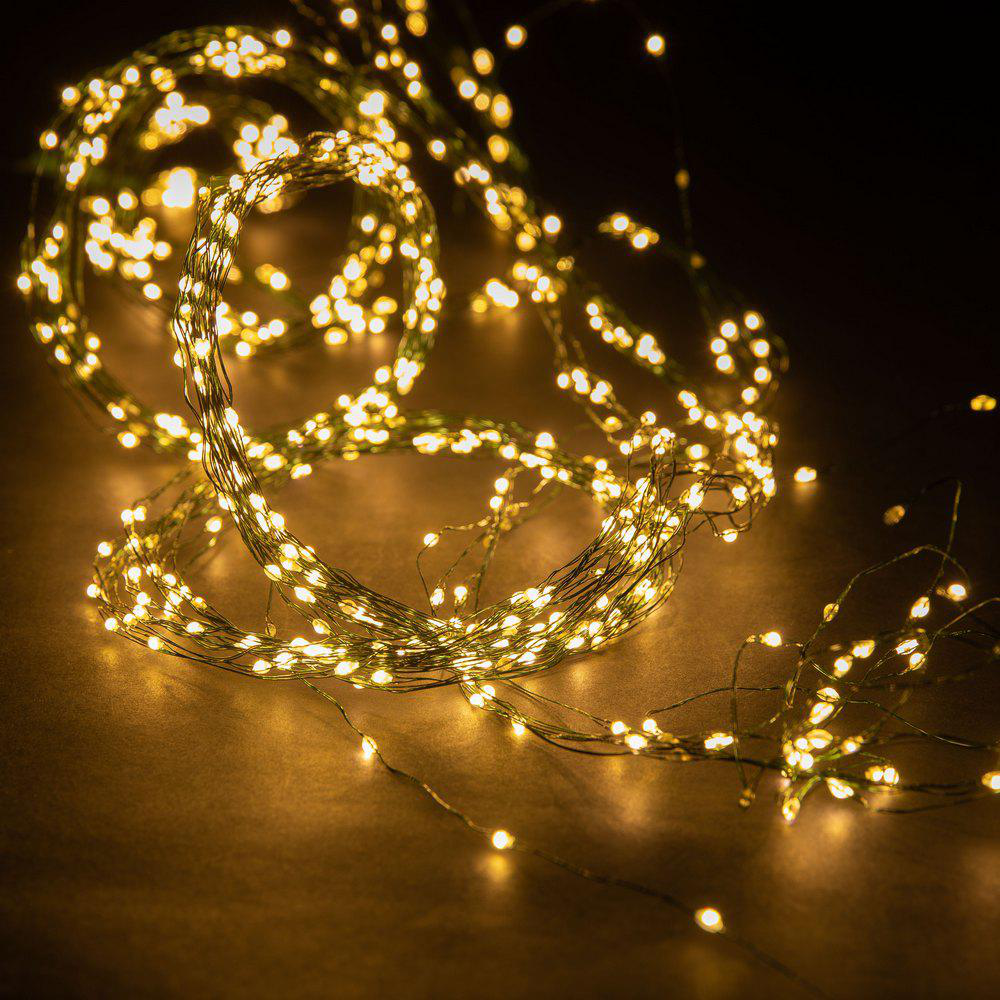 Chute lumineuse pour sapin de Noël micro LED blanc chaud effet flash ...