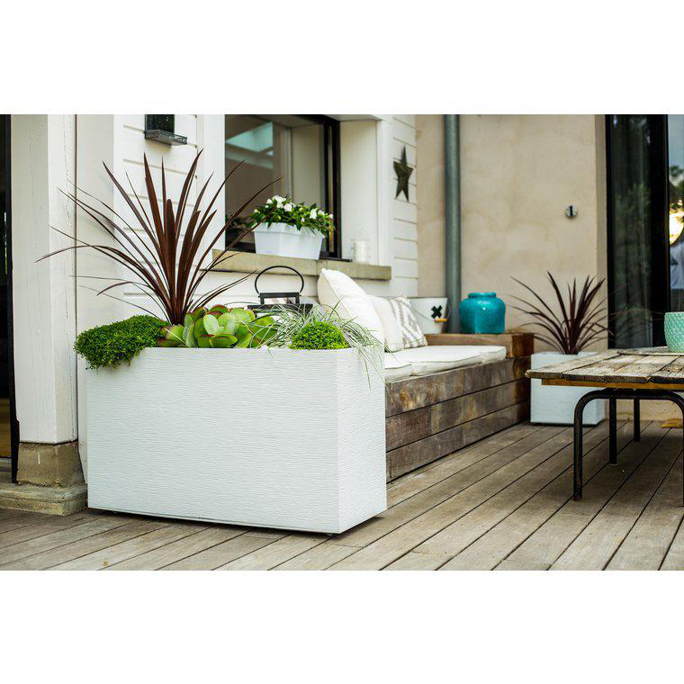 Muret Graphit blanc cérusé L.100 x l.40 x H.60 cm | botanic®