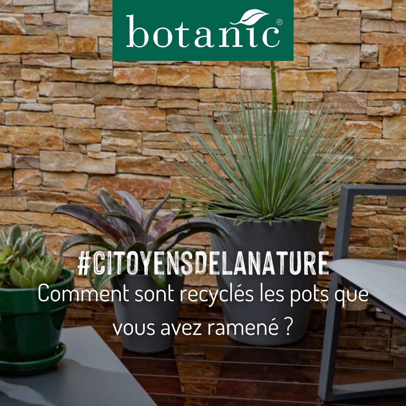 Le pot citoyen botanic® coloris gris anthracite format 15 L - Ø 30,4 x ...