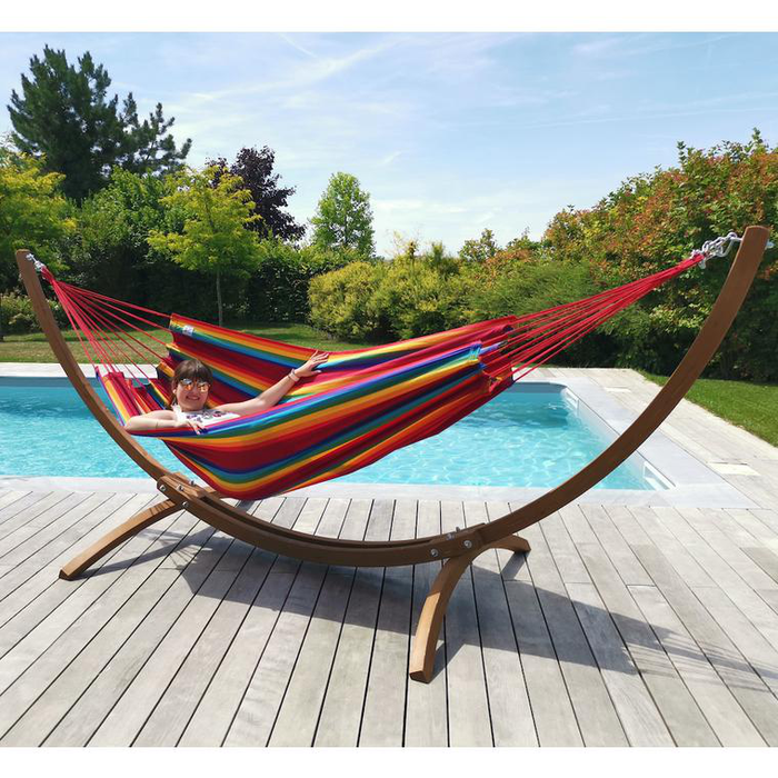 Set support et hamac Weekend coloris multicolore Fortaleza en bois et ...